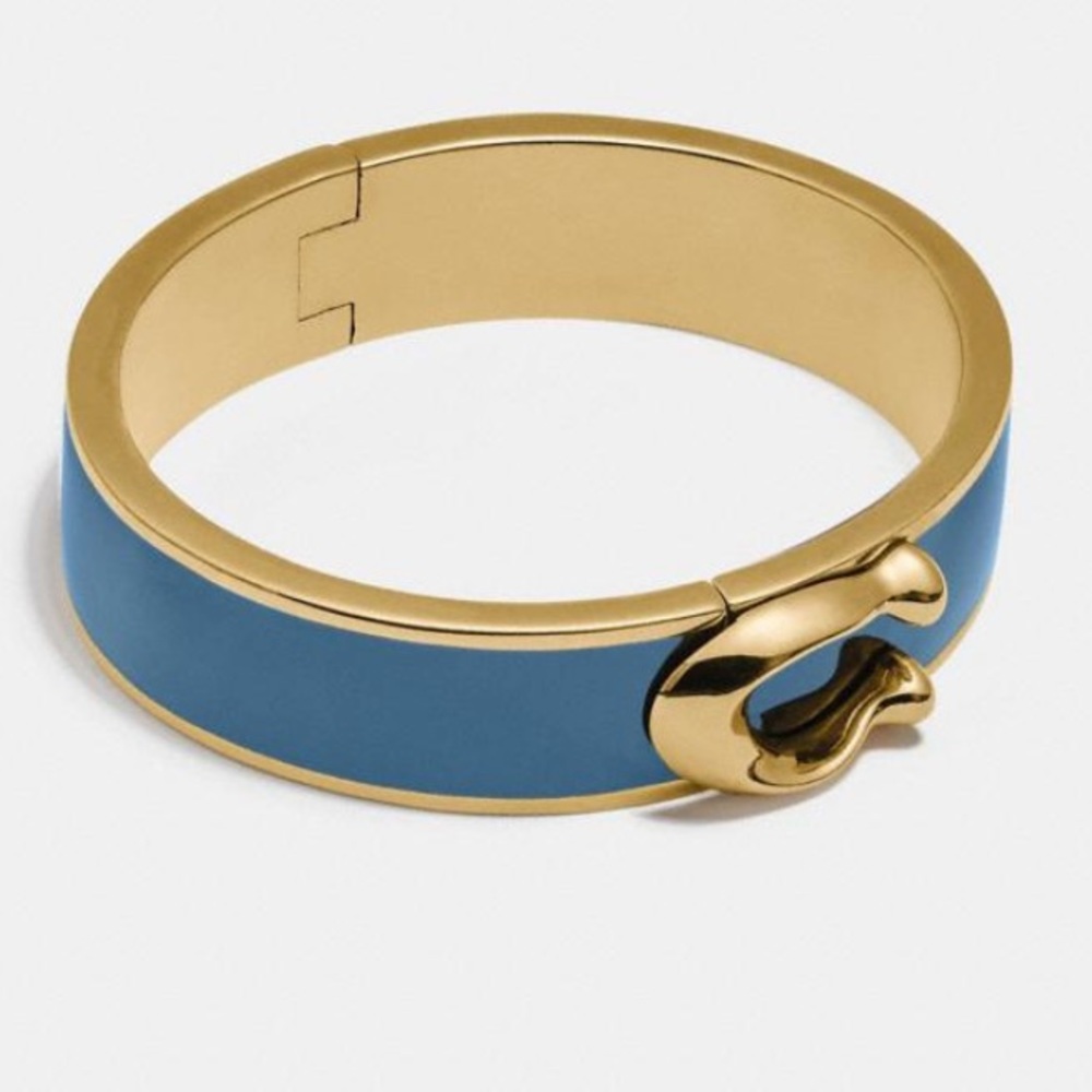 Coach Signature Large Hinged Bangle - Gem